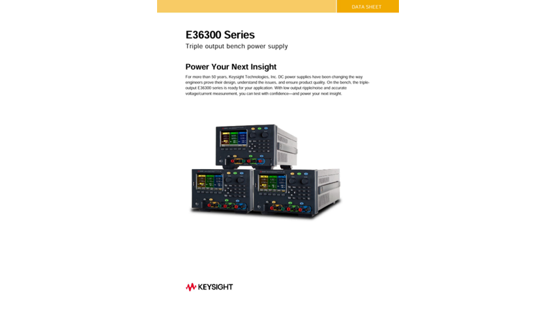 E36300 Series Triple Output Power Supply | Keysight